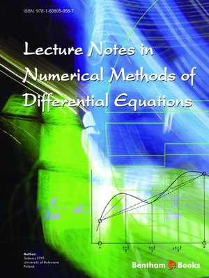 Lecture Notes in Numerical Methods of Differential Equations by Tadeusz ...