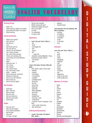 English Vocabulary by Speedy Publishing · OverDrive: Free ebooks ...