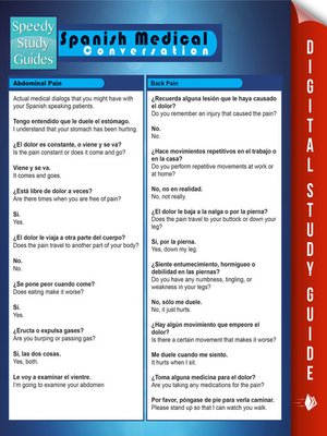 Spanish Medical Conversation by Speedy Publishing · OverDrive: Free ...