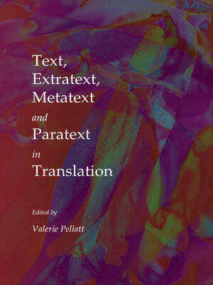 Text, Extratext, Metatext and Paratext in Translation by Valerie ...