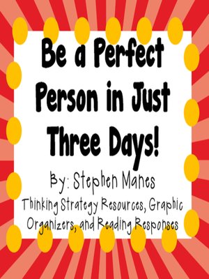 Be a Perfect Person in Just Three Days by School Rules · OverDrive ...