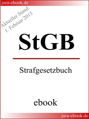 StGB--Strafgesetzbuch--Aktueller Stand by Deutscher Gesetzgeber ...