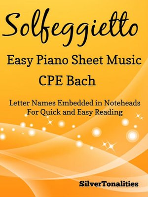 eBook - Solfeggietto Easy Piano Sheet Music by Carl Philipp Emanuel ...