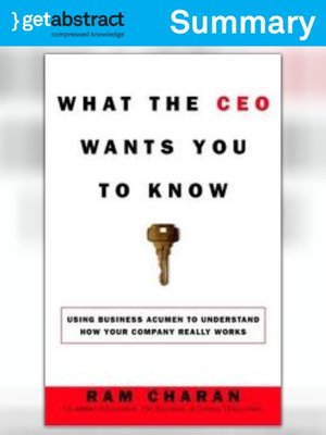 eBook - What The CEO Wants You to Know (Summary) by Ram Charan ...