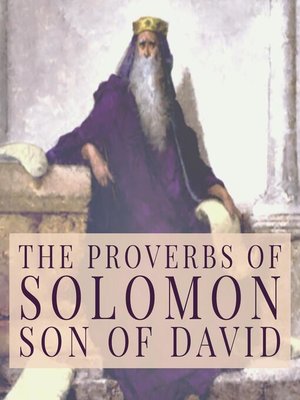 Audiobook - The Proverbs of Solomon, Son of David by Solomon ...