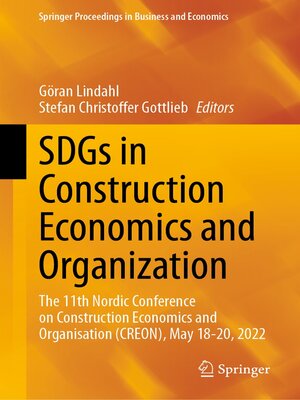 SDGs in Construction Economics and Organization by Göran Lindahl ...