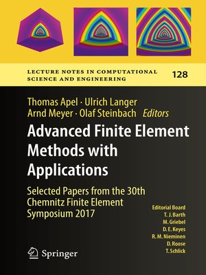 Advanced Finite Element Methods with Applications by Thomas Apel ...