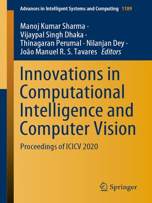 Innovations in Computational Intelligence and Computer Vision by Manoj ...