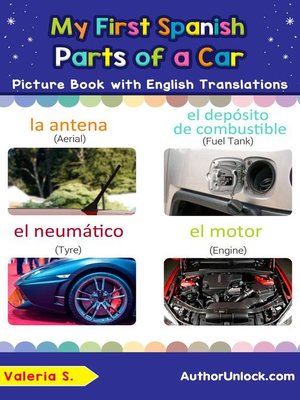 My First Spanish Parts of a Car Picture Book with English Translations ...
