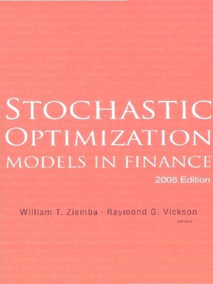 Stochastic Optimization Models In Finance (2006 Edition) by William T ...