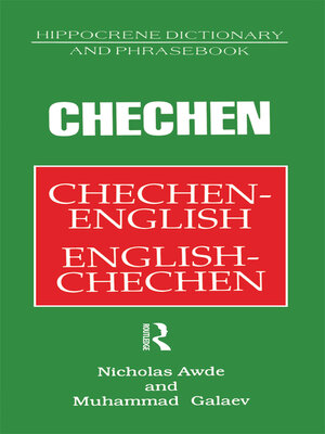 eBook - Chechen-English English-Chechen Dictionary and Phrasebook by ...