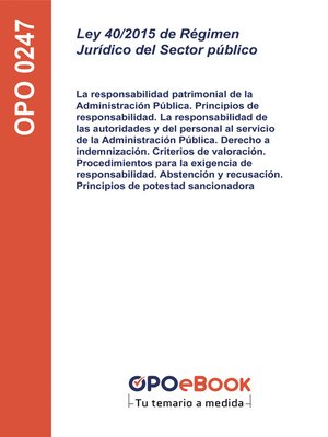 eBook - Ley 40/2015 de Régimen Jurídico del Sector Público by Varios ...